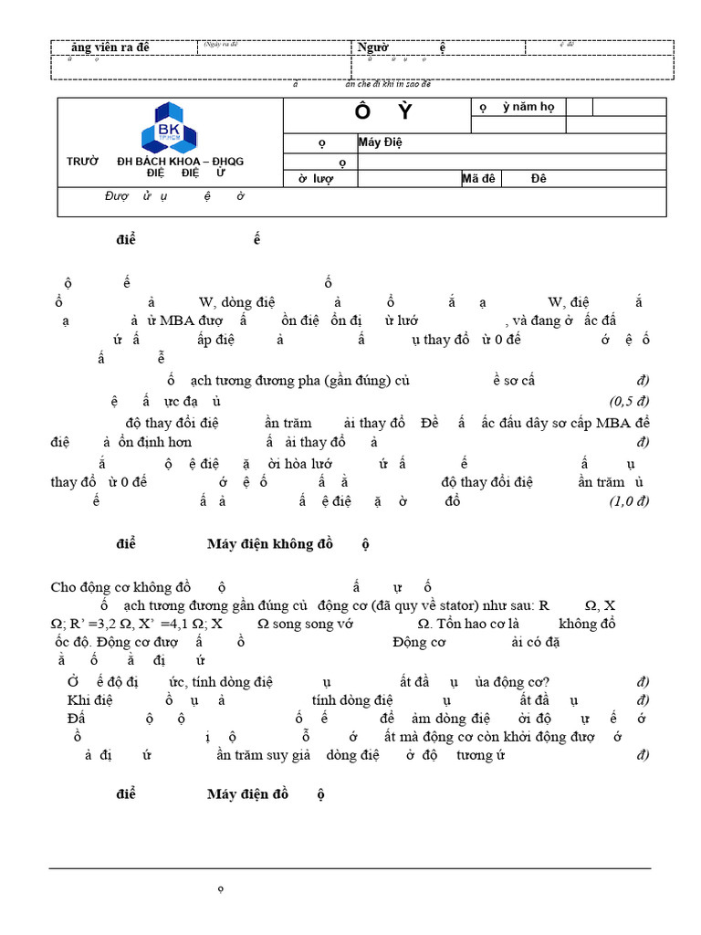 De2 - DeThi - May Dien - HK232 - V2 - DA | PDF