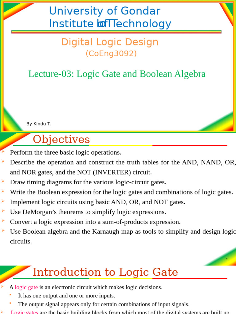 Logic Gates and Boolean Algebra Basics | PDF | Logic Gate | Boolean Algebra