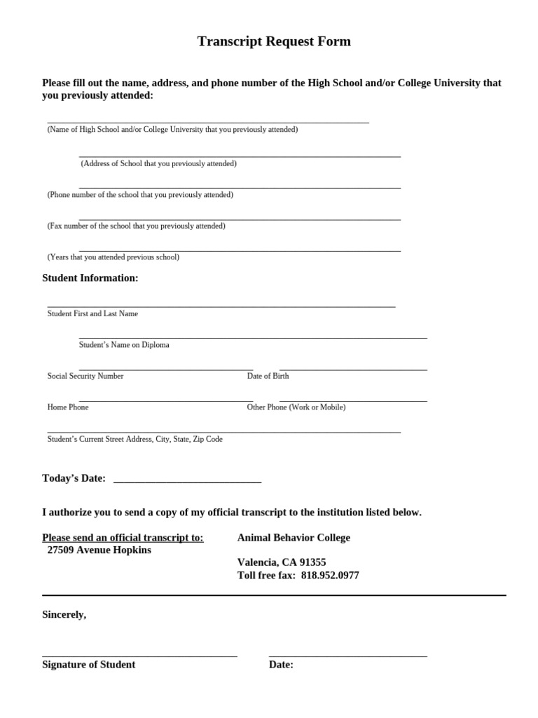 TRANSCRIPT REQUEST FORM As of 11.21.22 | PDF