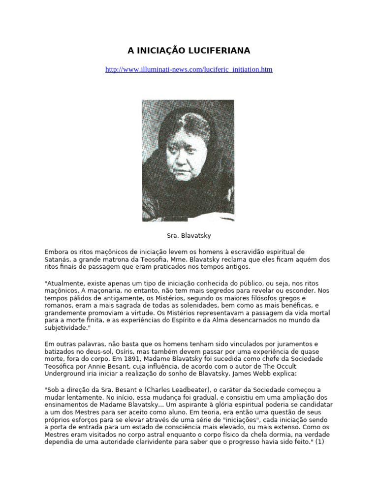 Iniciação Luciferianna e Hitler | PDF | Adolf Hitler | Helena Blavatsky