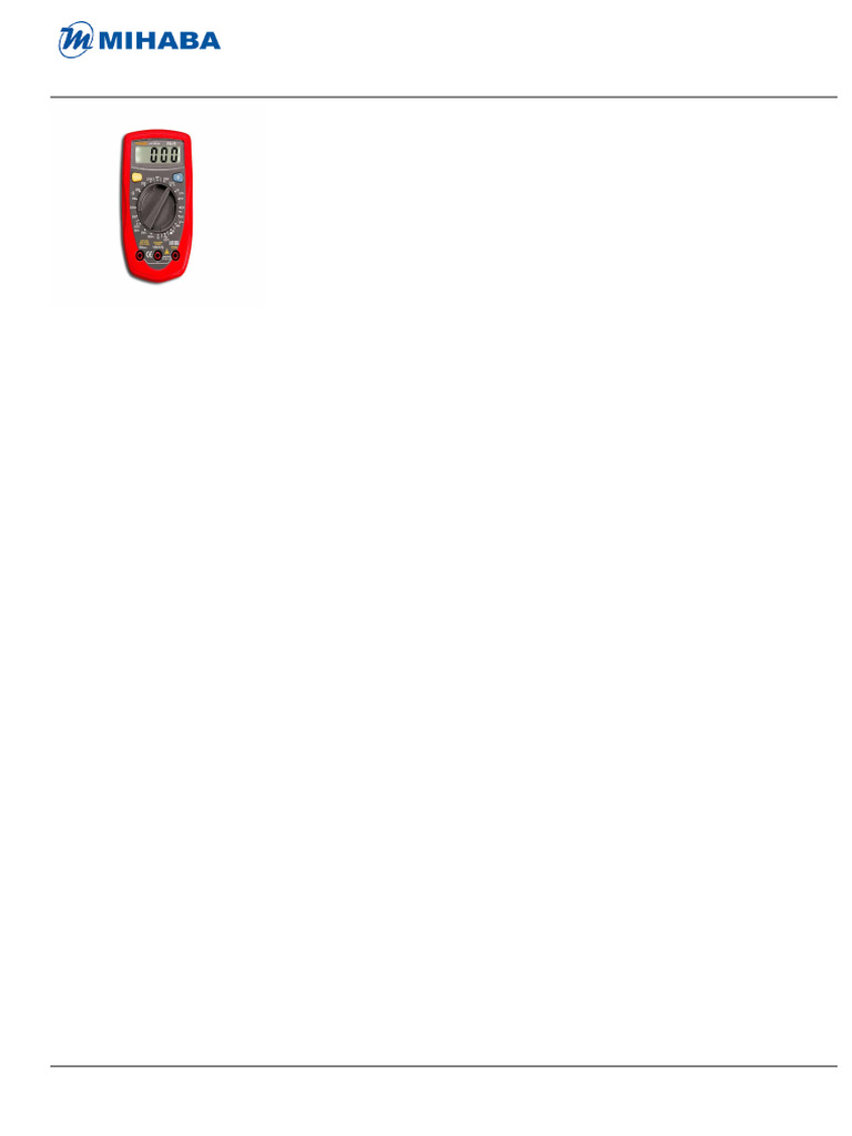 Multímetro Digital PR-75 PRASEK | PDF | voltaje | Corriente eléctrica
