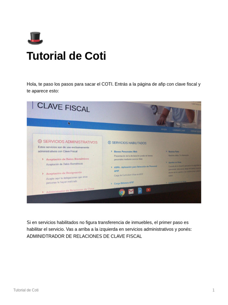 COTI Paso a Paso (Tutorial) | PDF