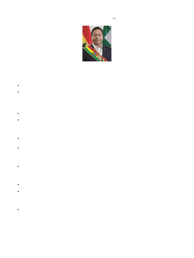 Luis Arce Catacora (2020 - Actualidad | PDF | Bolivia | Gobierno