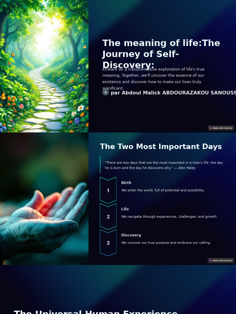 Discover Life's Purpose: A Self-Discovery Journey | PDF | Natural ...