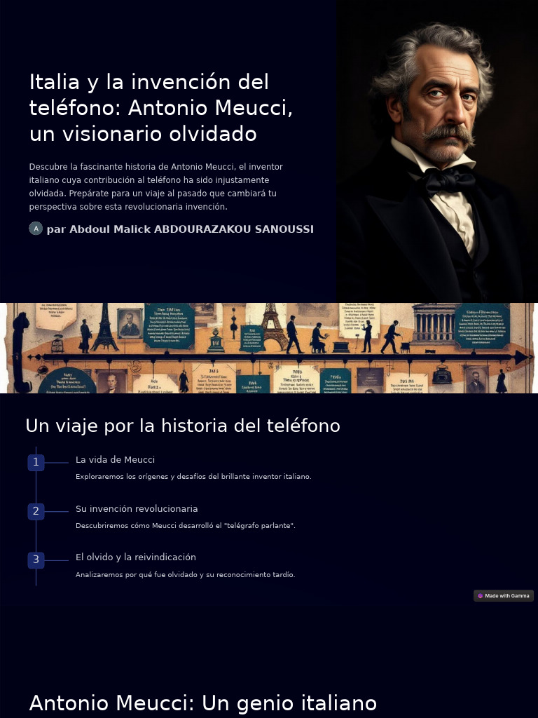 Italia y La Invencion Del Telefono Antonio Meucci Un Visionario Olvidado | PDF | Teléfono