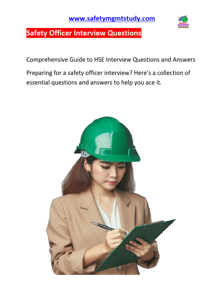 Safety Officer Interview Questions | PDF | Working Conditions ...