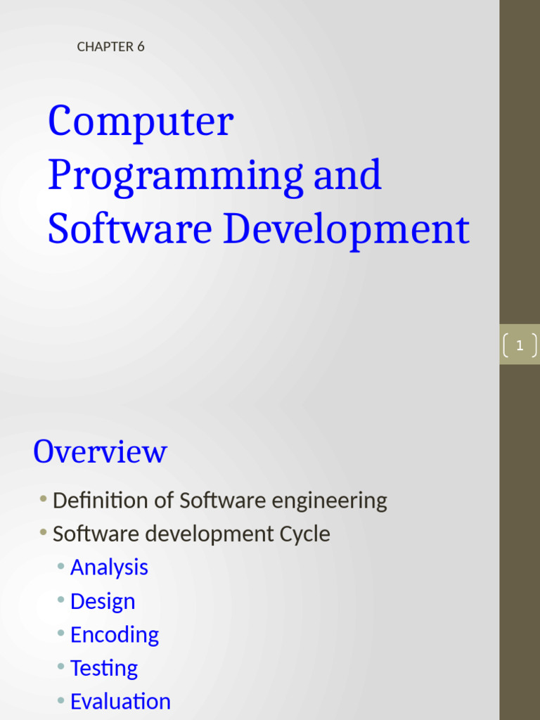 Ch6 Software Engineering | PDF | Computer Programming | Software