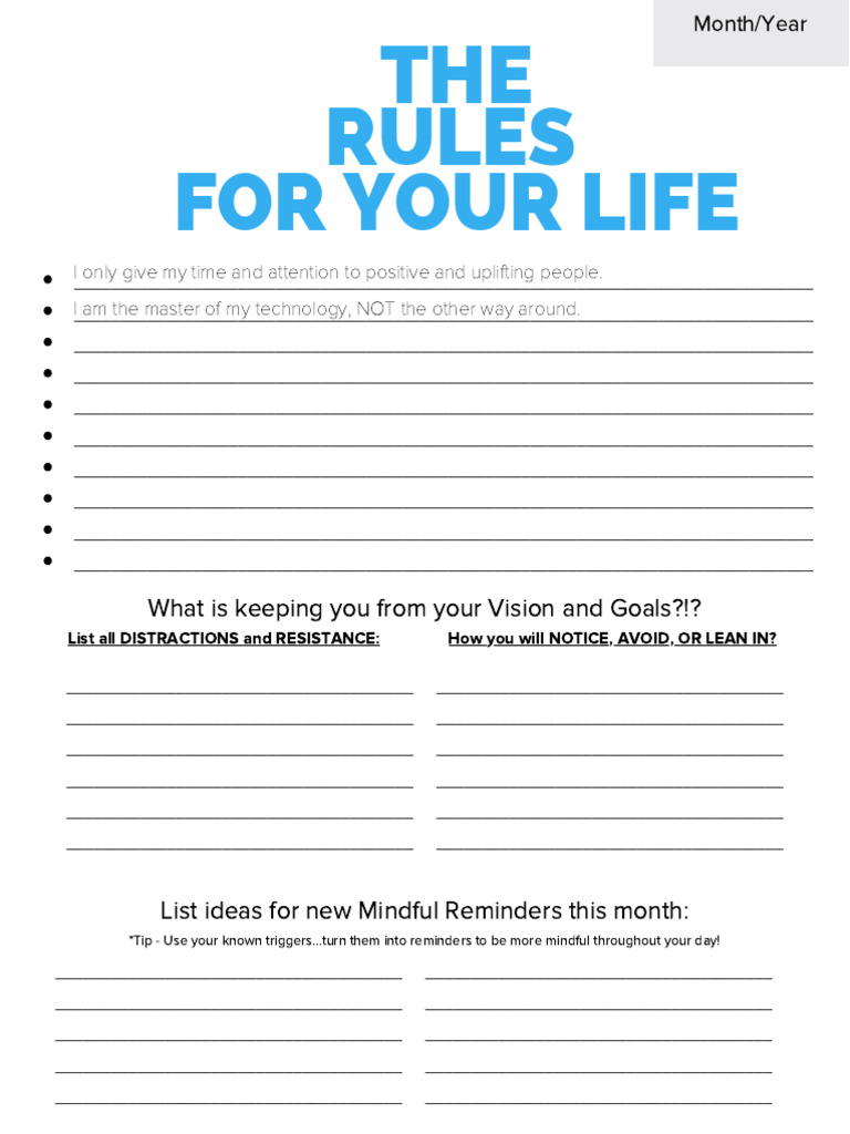 New Rules Worksheet | PDF