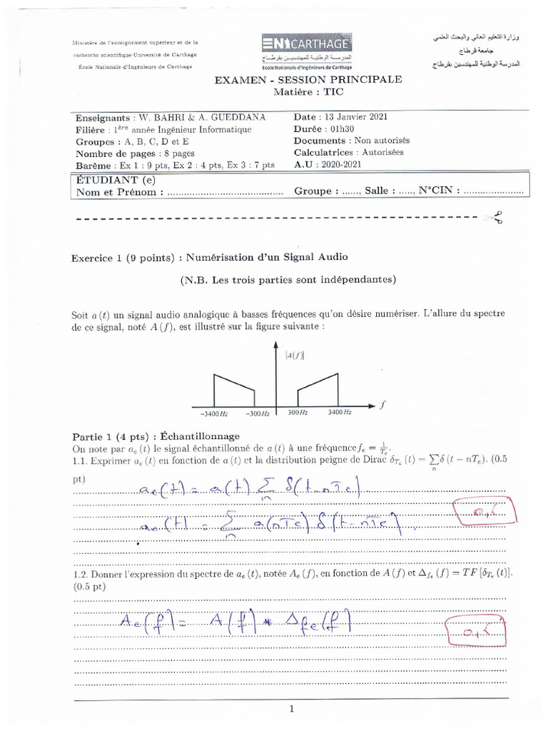 Correction Examen 2021 | PDF