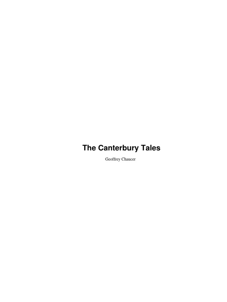 Canterbury Tales - The Text | PDF | The Canterbury Tales | Religion And ...