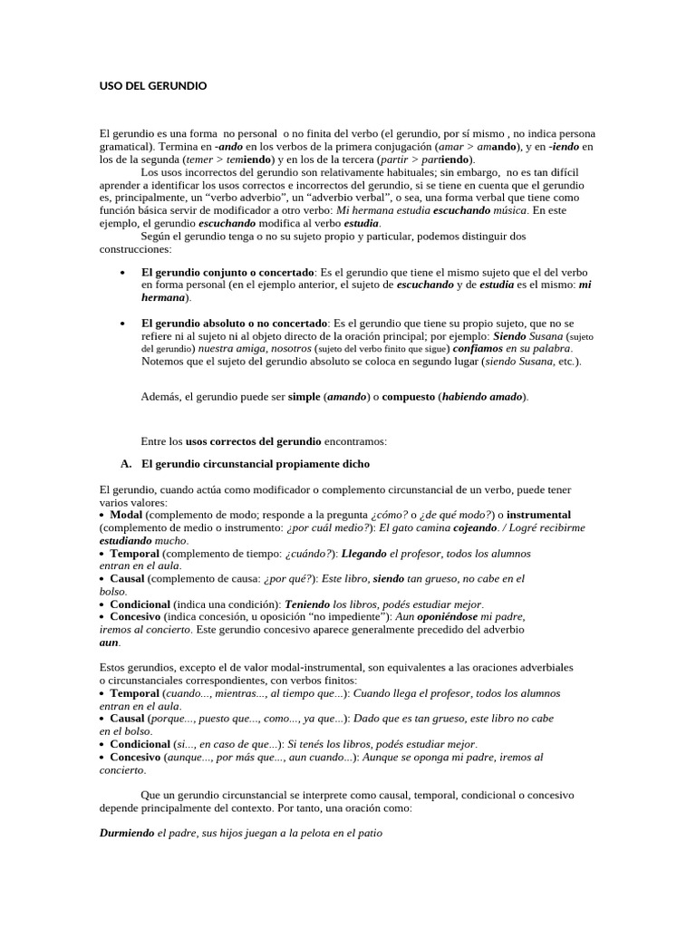 USO_DEL_GERUNDIO_1(1) | PDF | Verbo | Morfología
