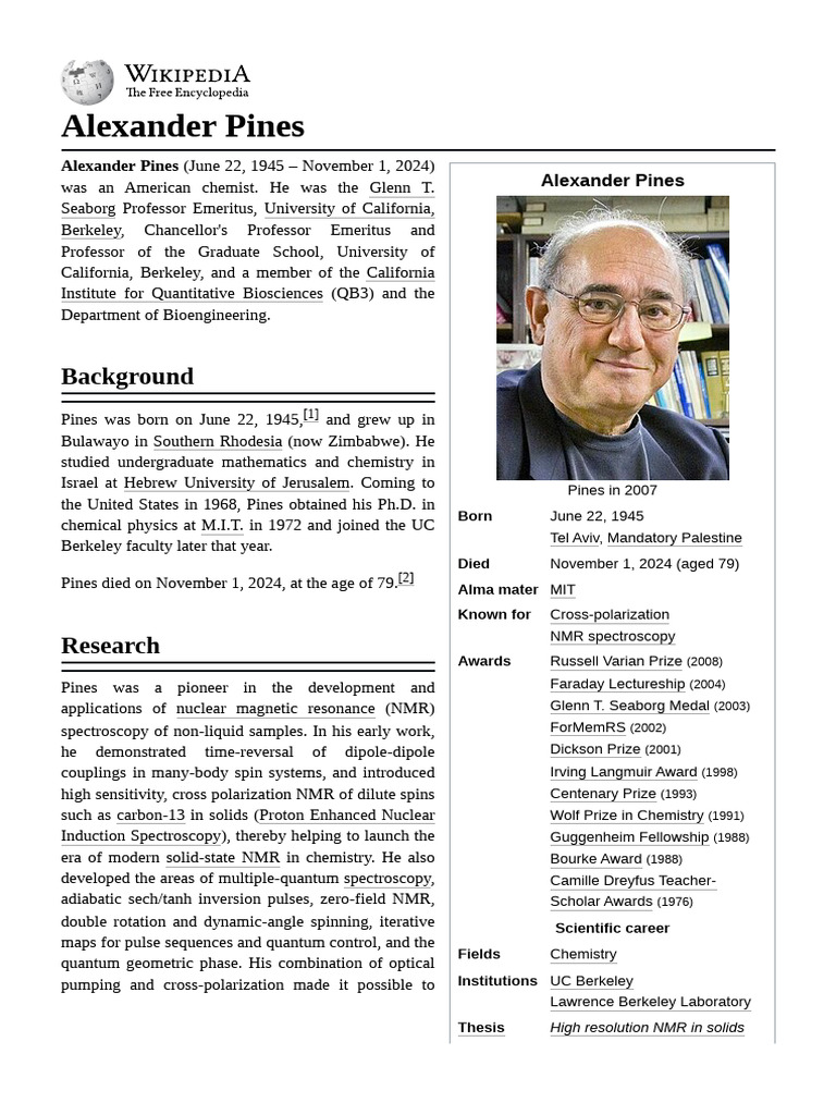 Alexander_Pines | PDF | Applied And Interdisciplinary Physics ...