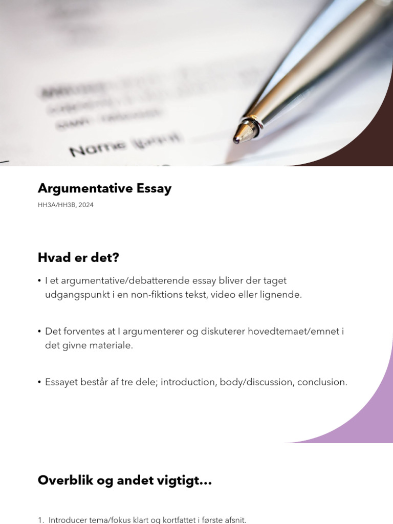 Argumentative Essay 2024 Powerpoint PDF | PDF
