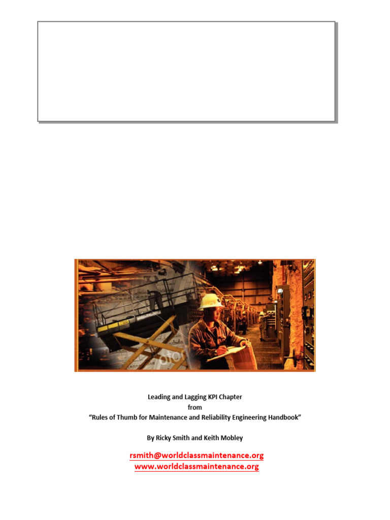 Key Performance Indicators in Maintenance | PDF | Reliability ...