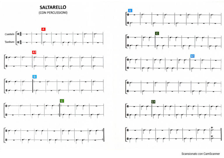 saltarello con percussioni | PDF