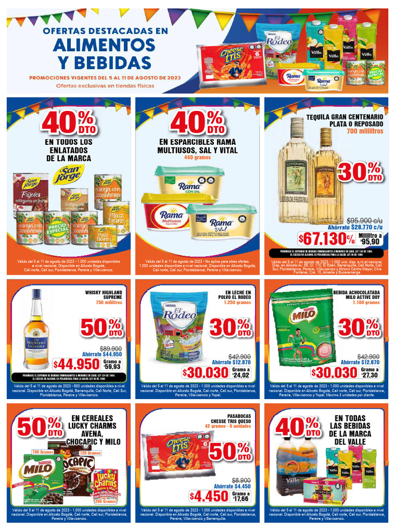 Alkosto Separata Digital Mercado Alimentos Bebidas 5agosto2023 | PDF