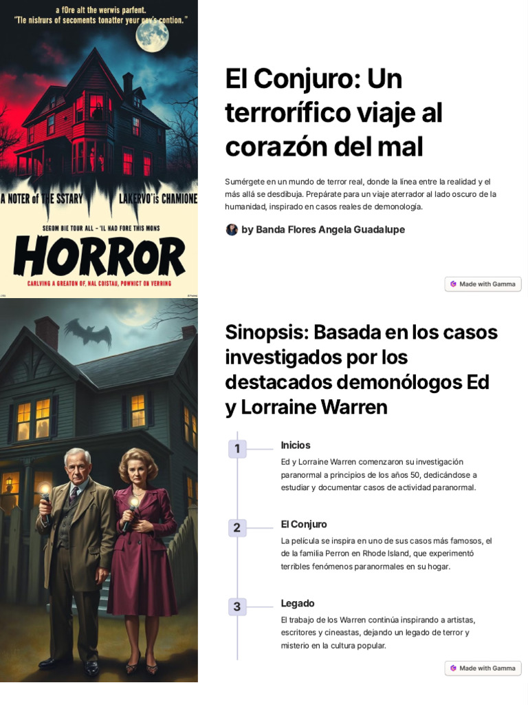 El Conjuro Un Terrorifico Viaje Al Corazon Del Mal | PDF