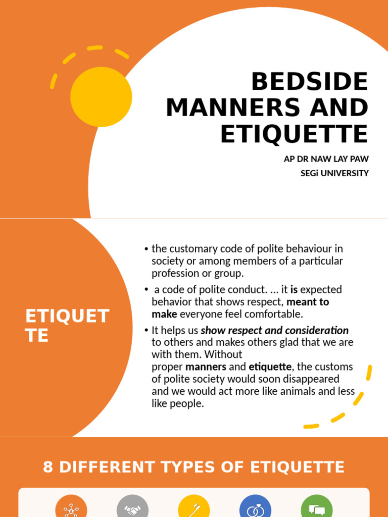 Bedside Manners and Medical Etiquette | PDF | Etiquette | Health Care