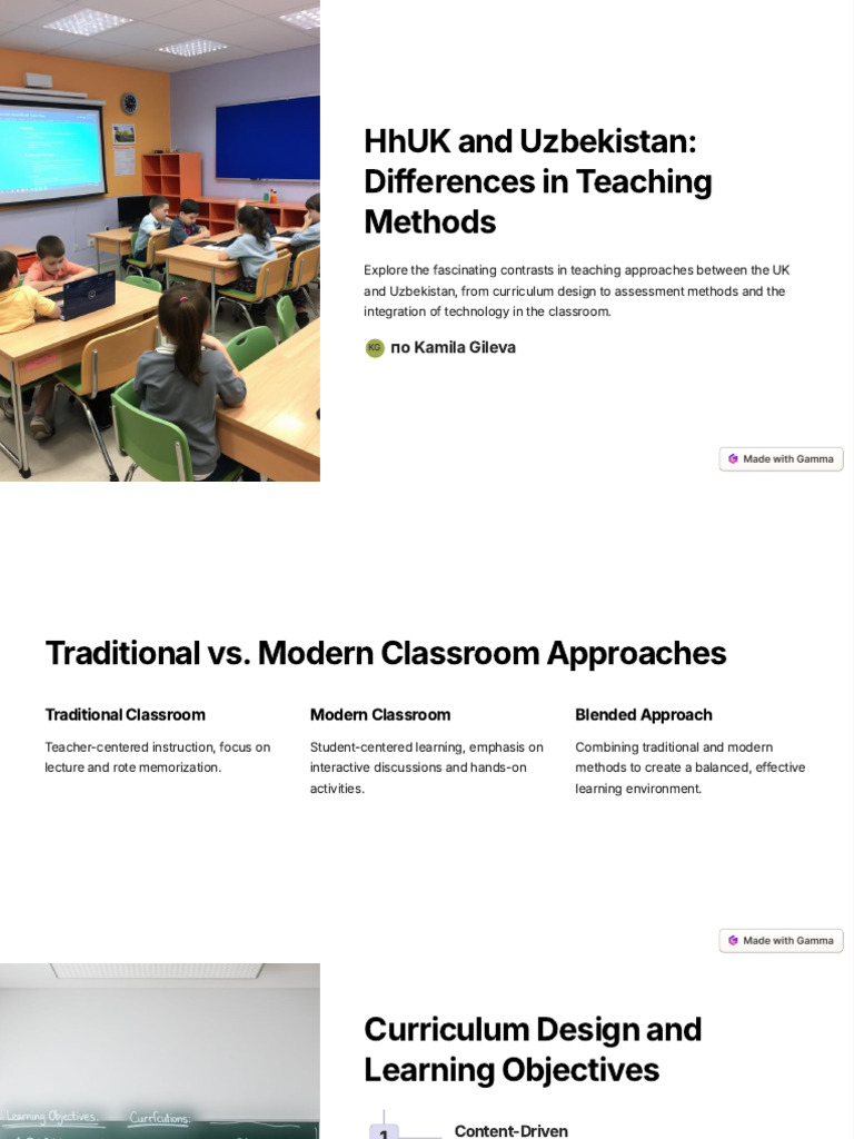 HhUK and Uzbekistan Differences in Teaching Methods | PDF | Learning ...