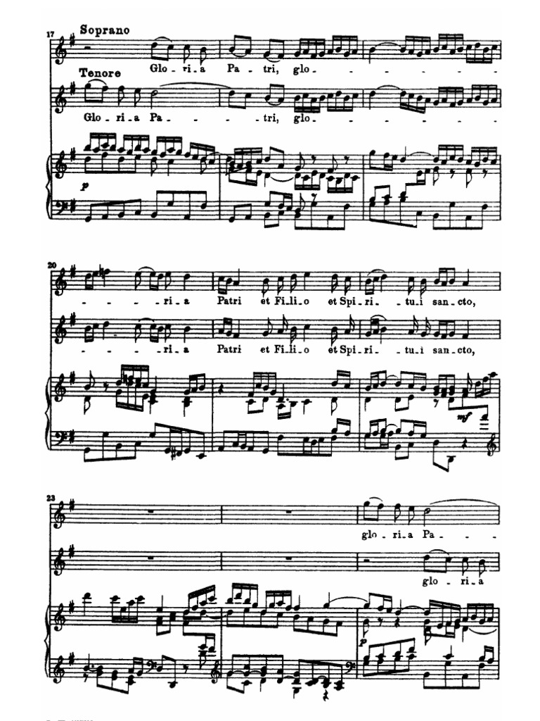 Patri Gloria BWV 191 | PDF