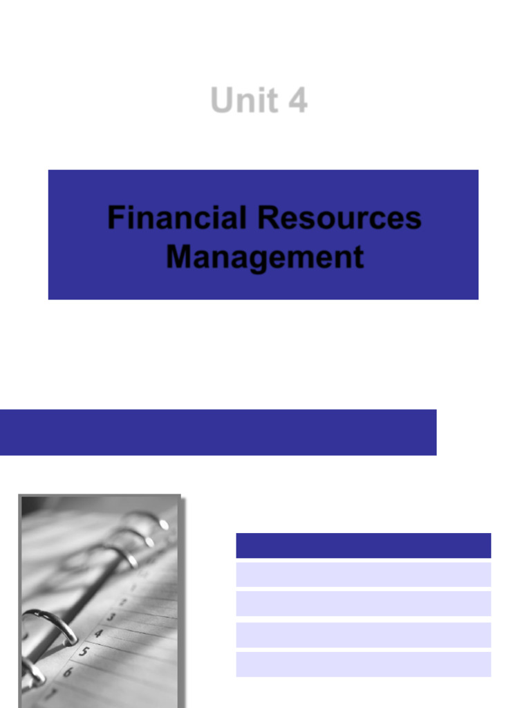 Unit 4.4-Financial Resources | PDF | Bonds (Finance) | Cost Of Capital