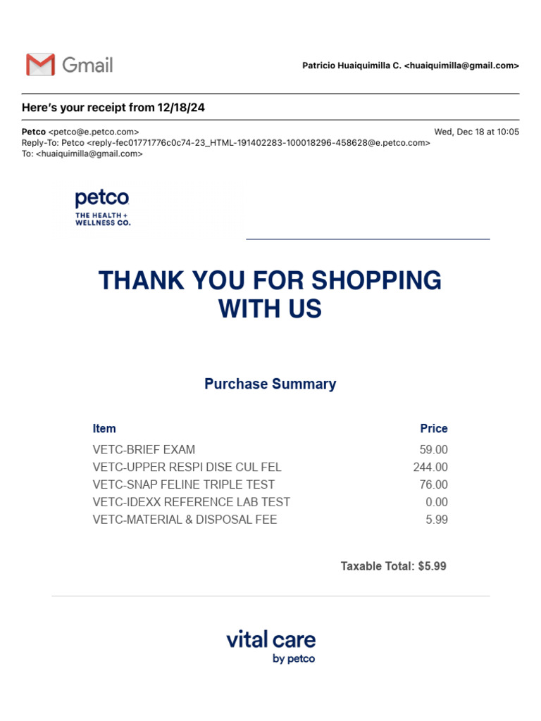 Here's Your Receipt From 12:18:24 | PDF | Payments