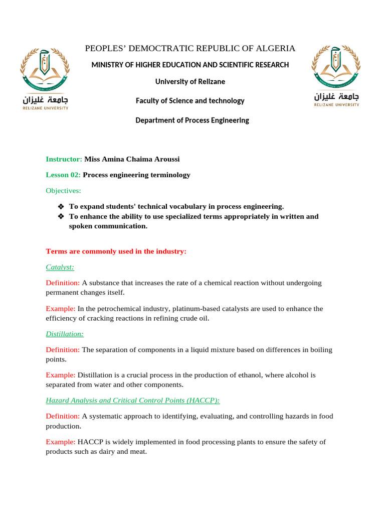 Lesson 2 Process Engineering | PDF | Pump | Distillation
