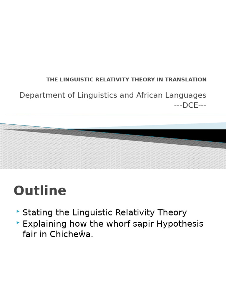Linguistic Relativity Theory | PDF | English Language | Linguistics