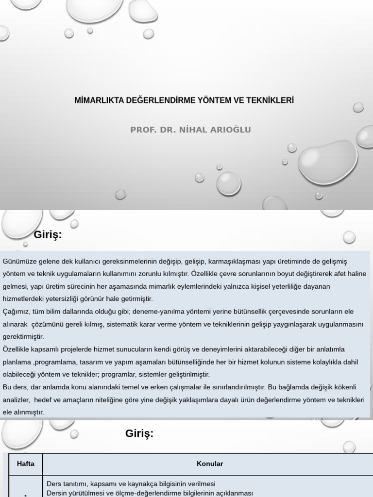 Ders 1 - Giris | PDF