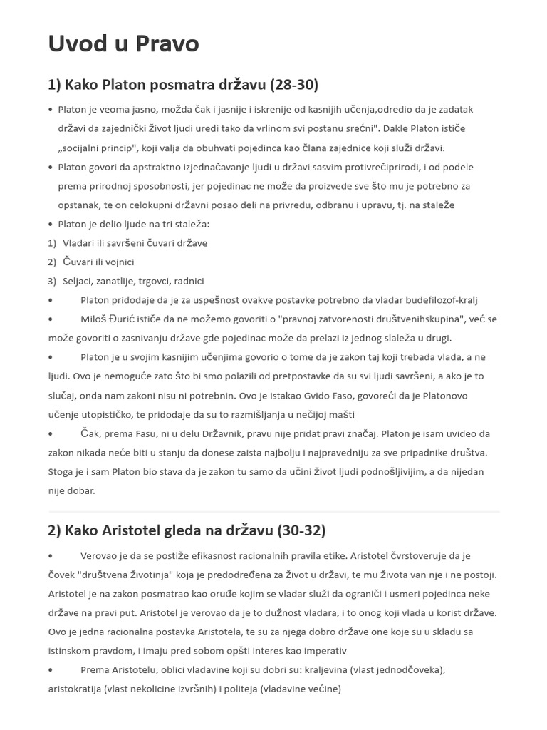 Uvod u Pravo SKRIPTA.docx | PDF