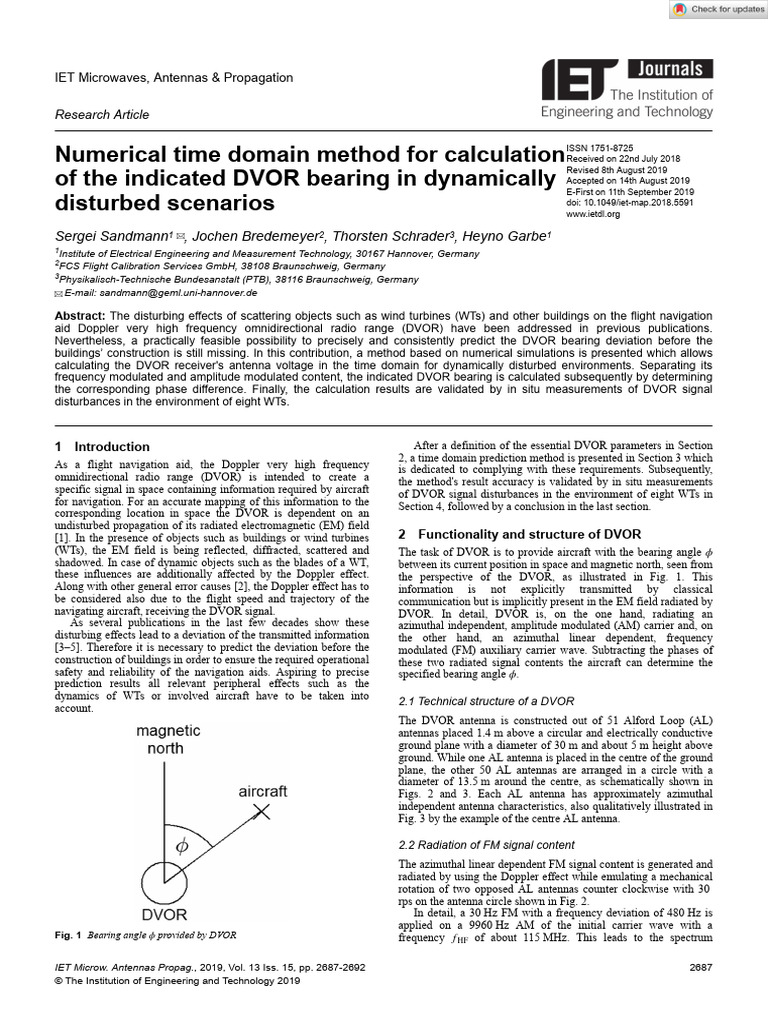 IET Microwaves Antenna Prop - 2019 - Sandmann - Numerical Time Domain ...