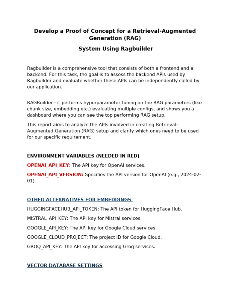 Ragbuilder Env | PDF | Databases | Computing