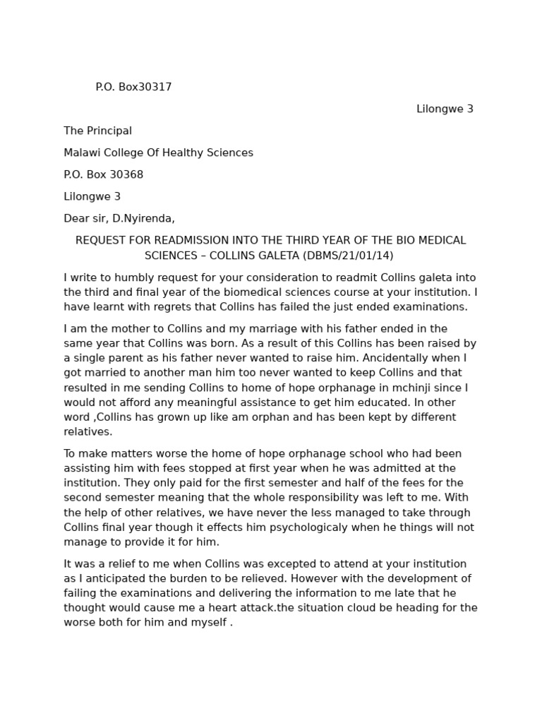 Collins Letter | PDF