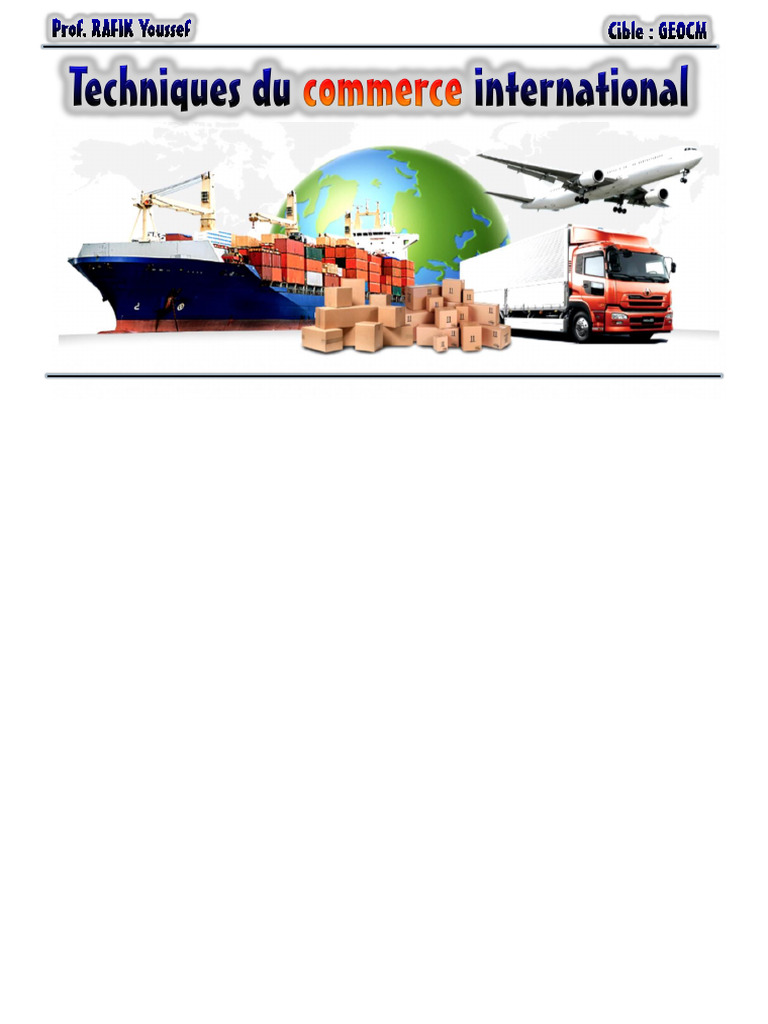Échanges internationaux : cadre et enjeux | PDF | Échange international ...