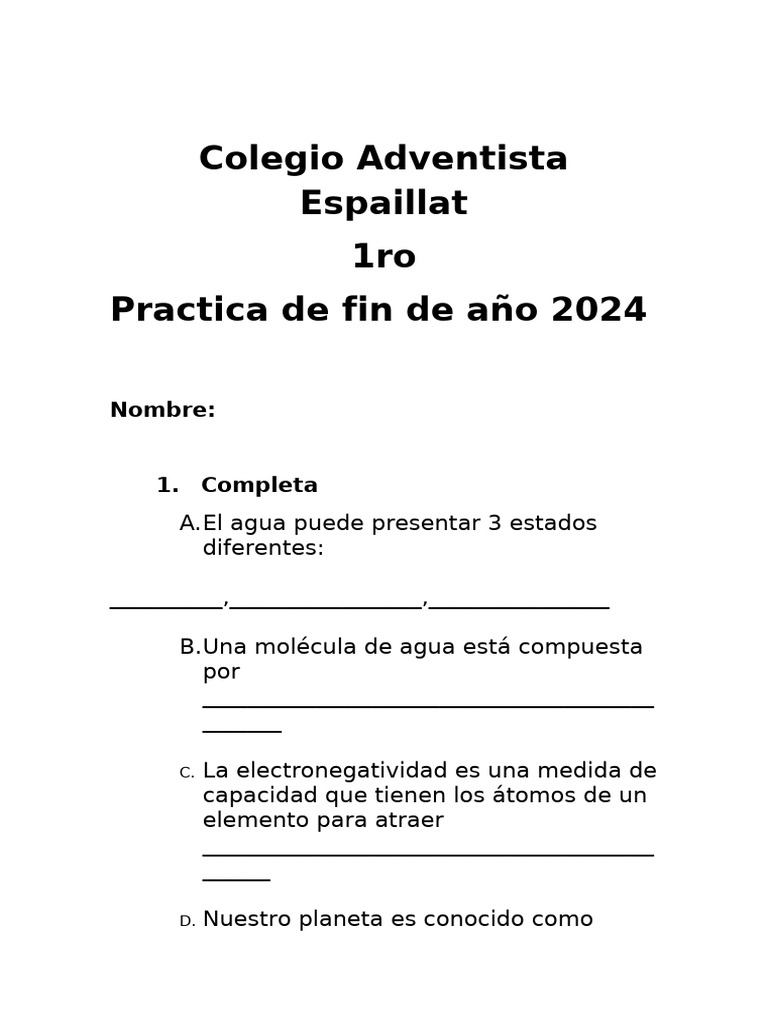 Práctica de Ciencias Naturales | PDF