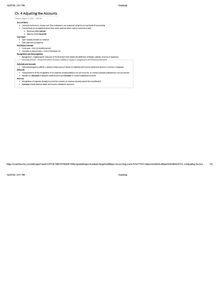 Accrual and Deferral Adjustments | PDF