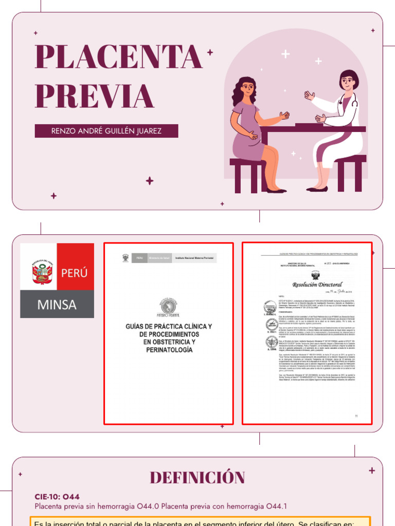 Placenta Previa | PDF | Parto | El embarazo
