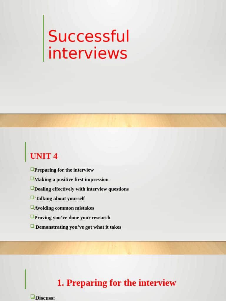 Mastering Job Interview Success | PDF