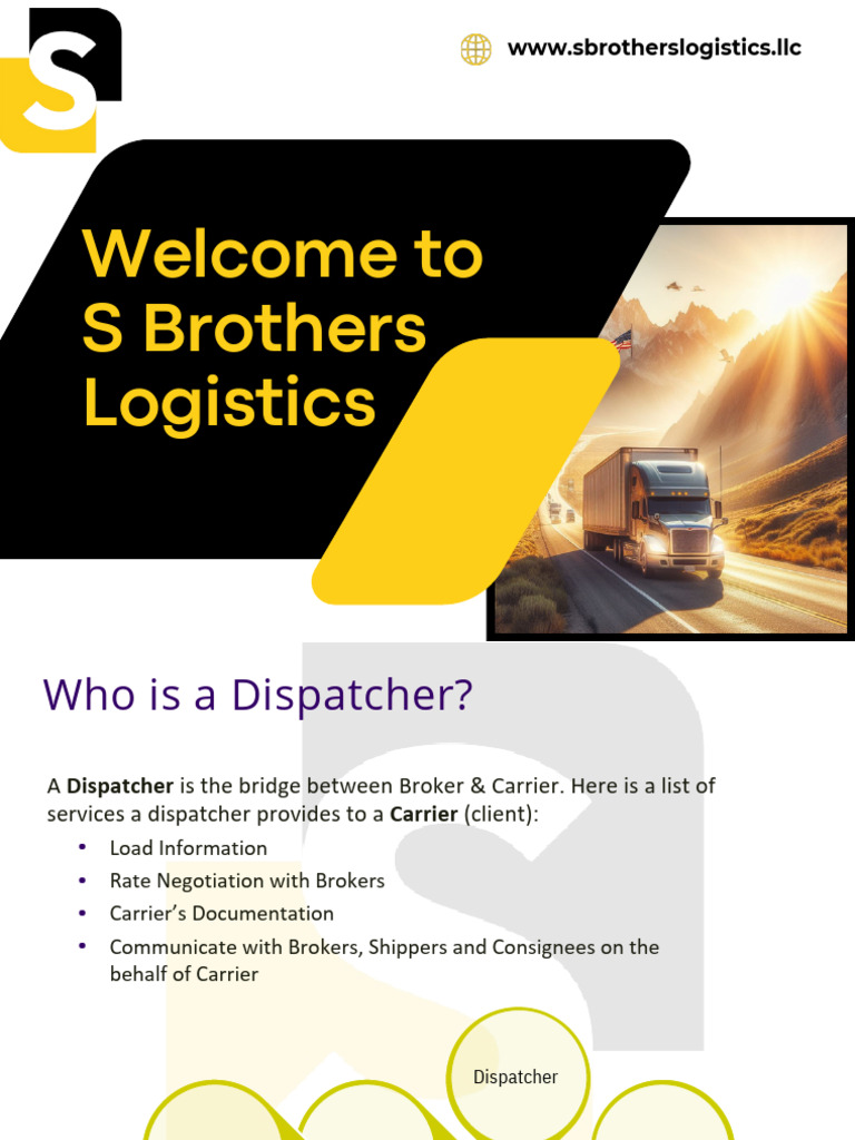 S Brothers Logistics LLC Guide For New Agents | PDF | Cargo | Trailer ...