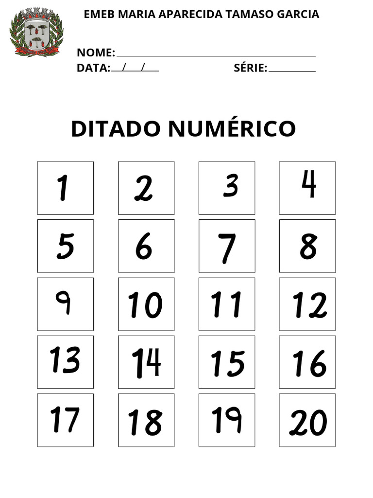 Ditado numérico | PDF