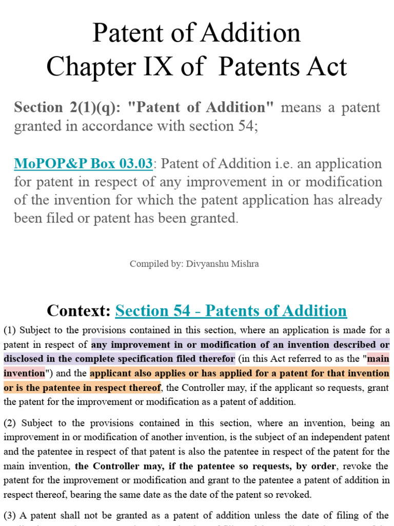 PoA | PDF | Patent | Glossary Of Patent Law Terms