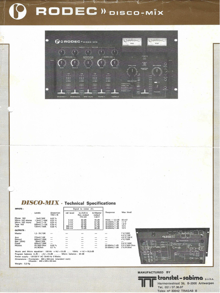 Rodec Disco-Mix (En) | PDF
