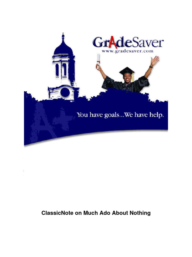 Much Ado About Nothing GradeSaver ClassicNote | PDF | Much Ado About Nothing