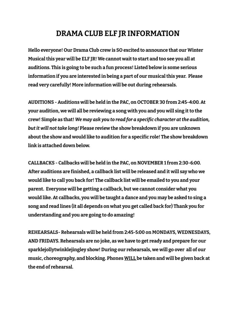 ELF JR Information | PDF