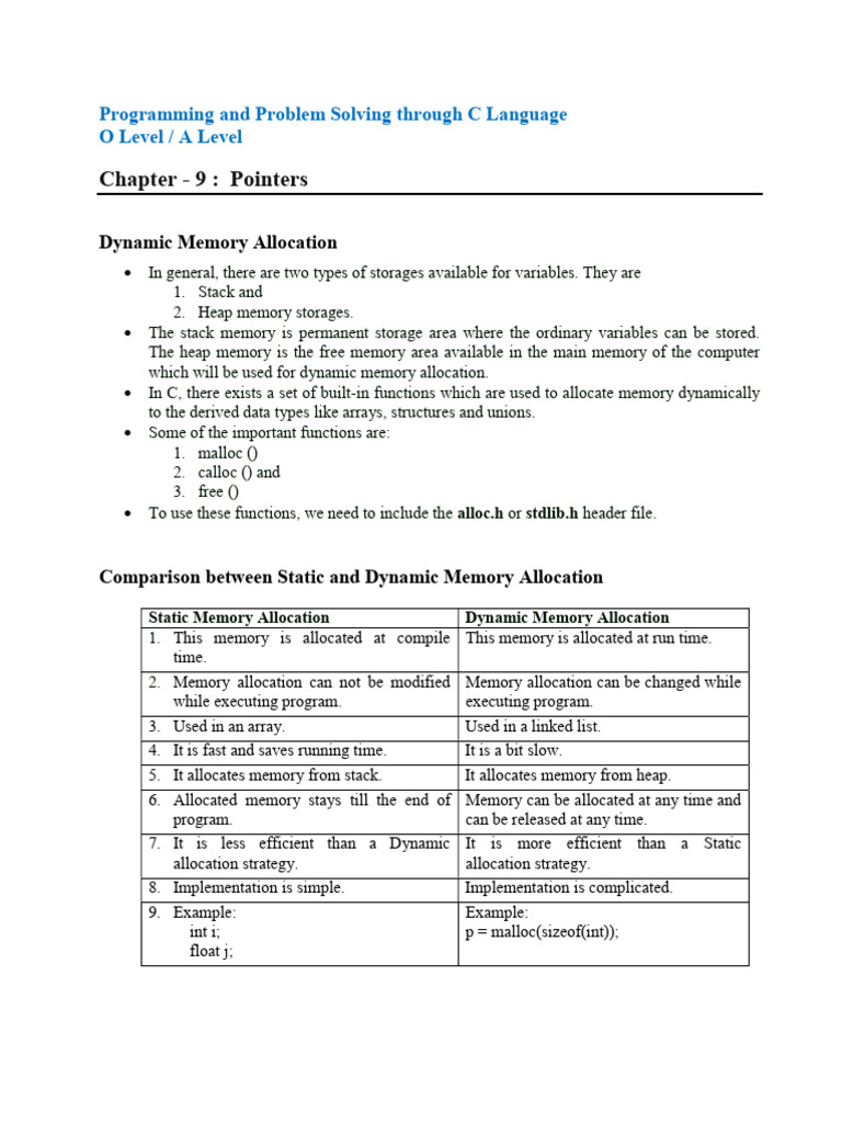 OLevel 2 B4 CLang 20may | PDF | Pointer (Computer Programming) | Computer Engineering
