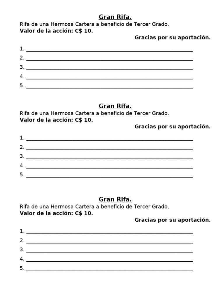 Gran Rifa | PDF