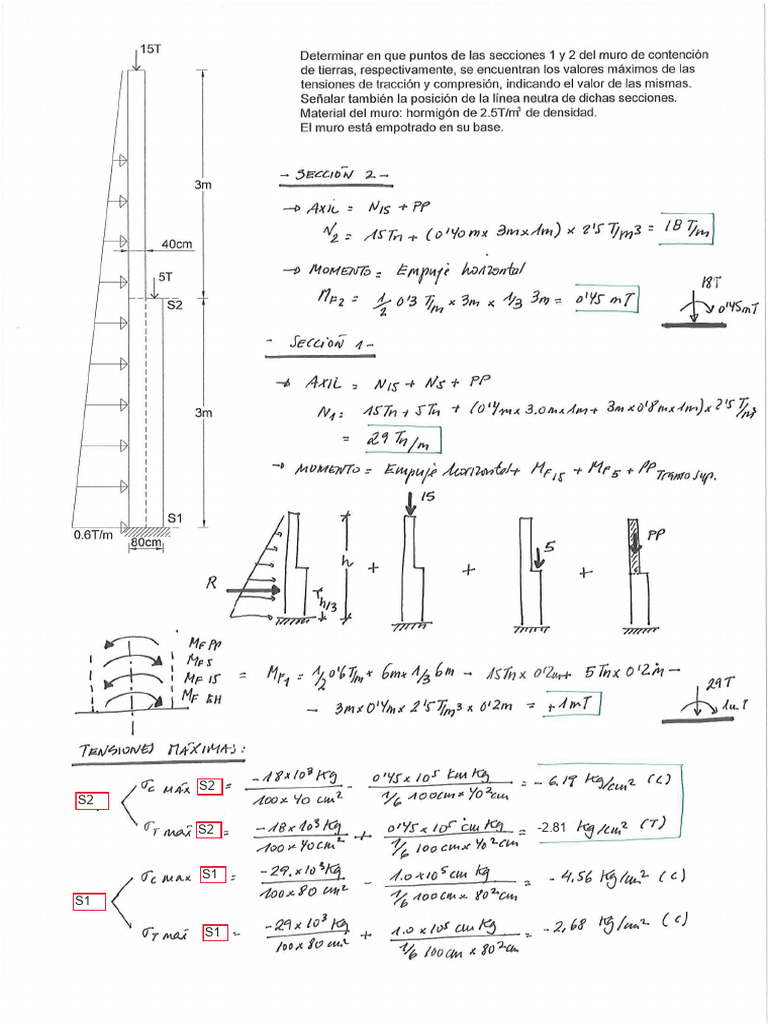 T6_Flexión Compuesta_ejercicios para practicar | PDF