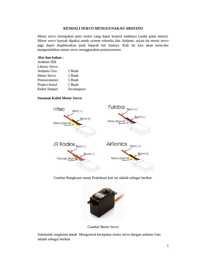 Kendali Servo Menggunakan Arduino Pdf