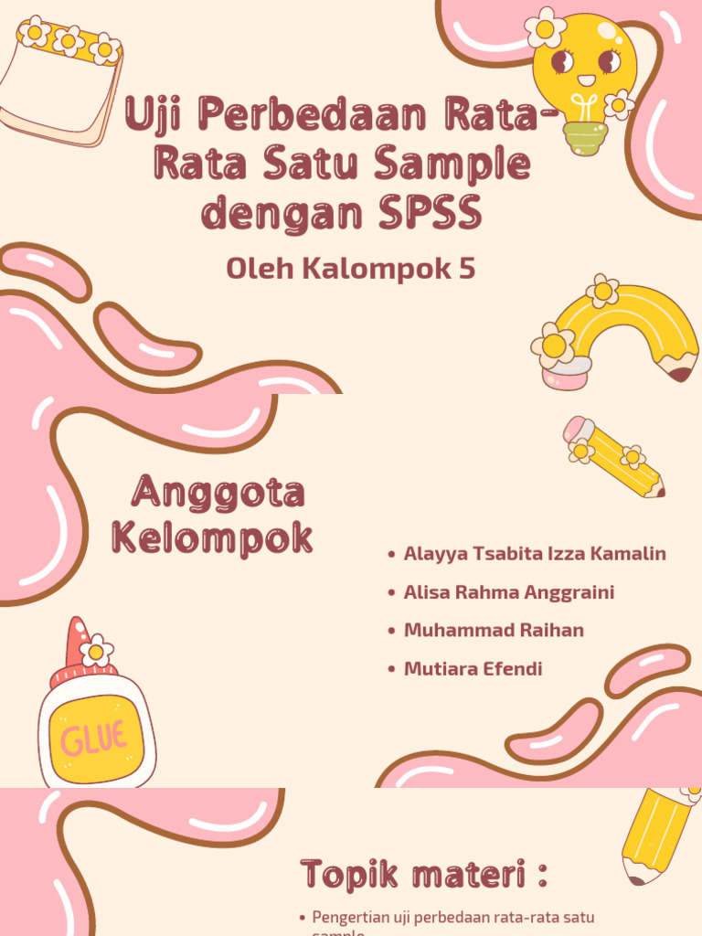 Uji Rata-Rata Satu Sampel SPSS | PDF