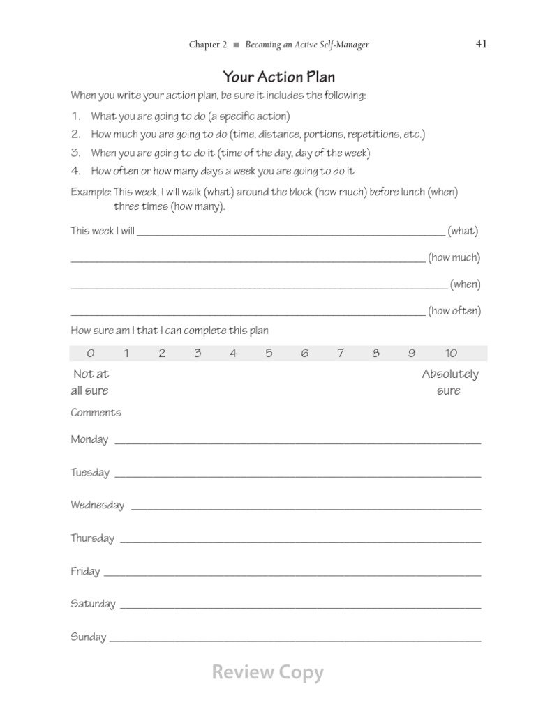 My Action Plan | PDF